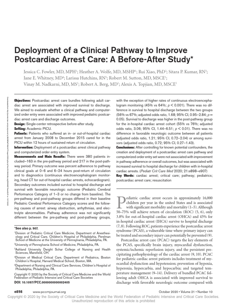 4 Pediatric Clinical pathway | PDF | Cardiopulmonary Resuscitation ...