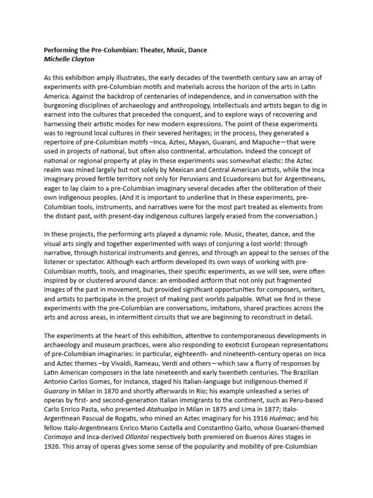 Performing The Pre-Columbian Theater, Music, Dance | PDF | Inca Empire ...