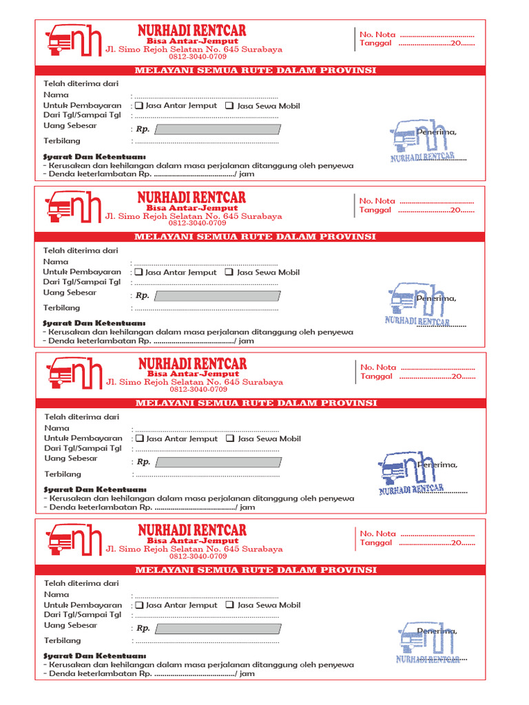 Nota Travel NURHADI - 011159 | PDF