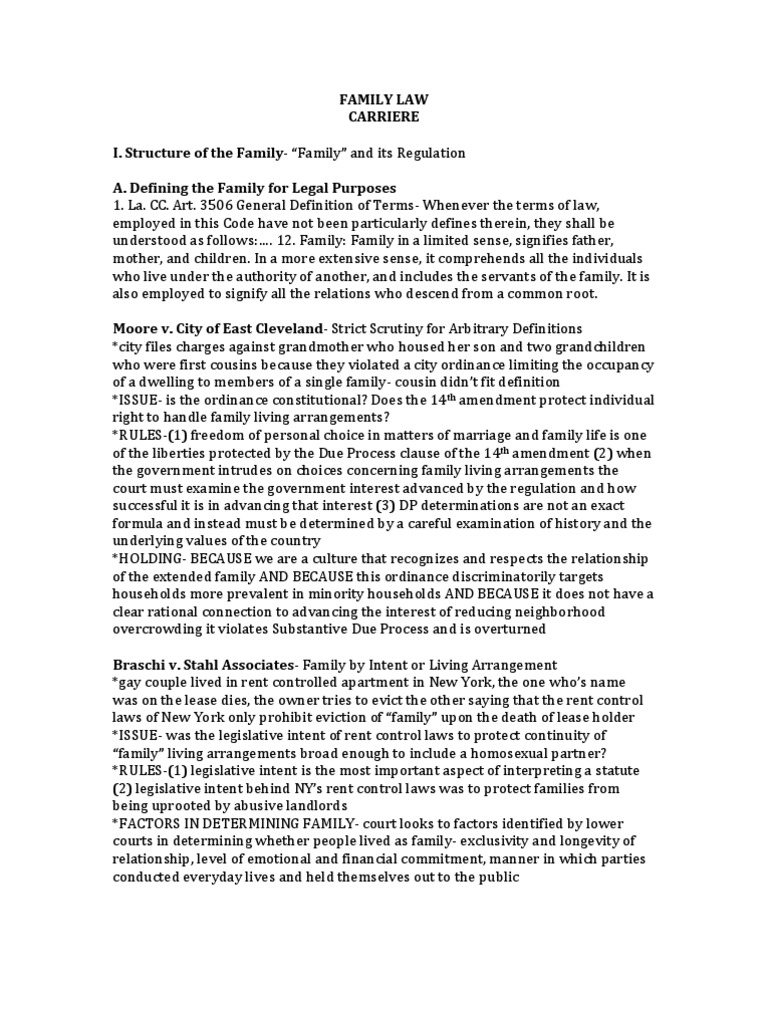Family Law Outline | PDF | Annulment | Marriage