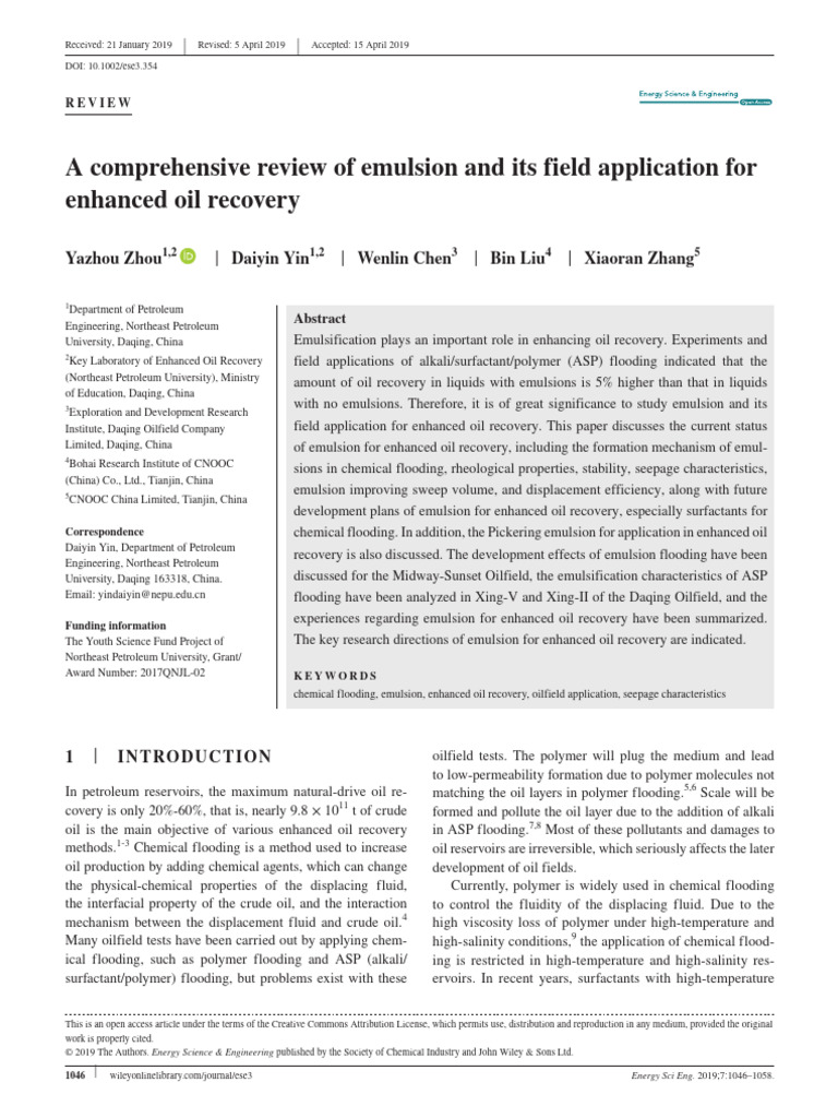 1 - Energy Science Engineering - 2019 - Zhou - A Comprehensive Review ...