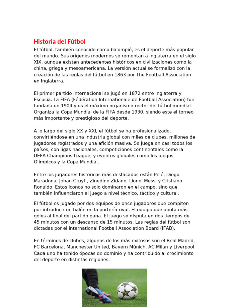 Historia del Fútbol y el FC Barcelona | PDF | FC Barcelona | Asociación ...