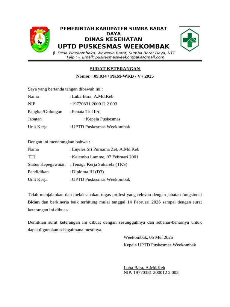 2025 Surat Keterangan Pembuatan Sip | PDF