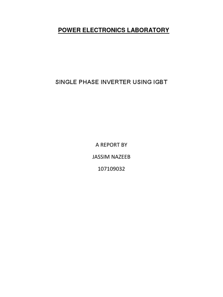 Power Electronic Inverter - Report | PDF | Power Inverter | Power ...