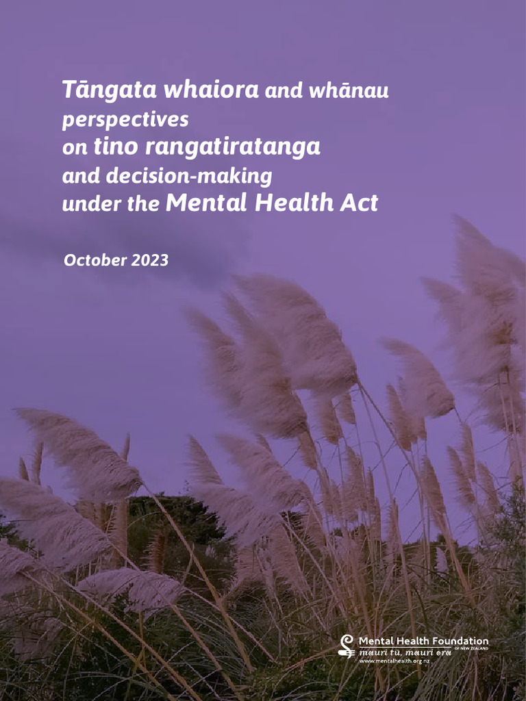 Tangata Whaiora and Whanau Views On Decision Making | PDF | Mental ...
