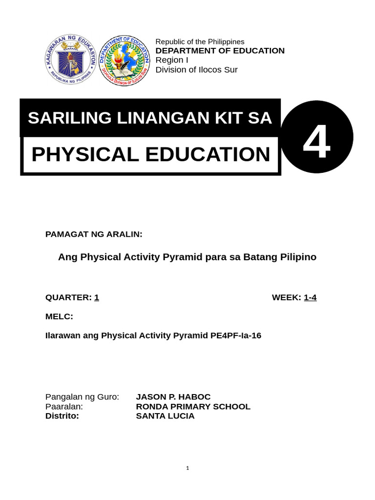 PE Week 1 Edited | PDF