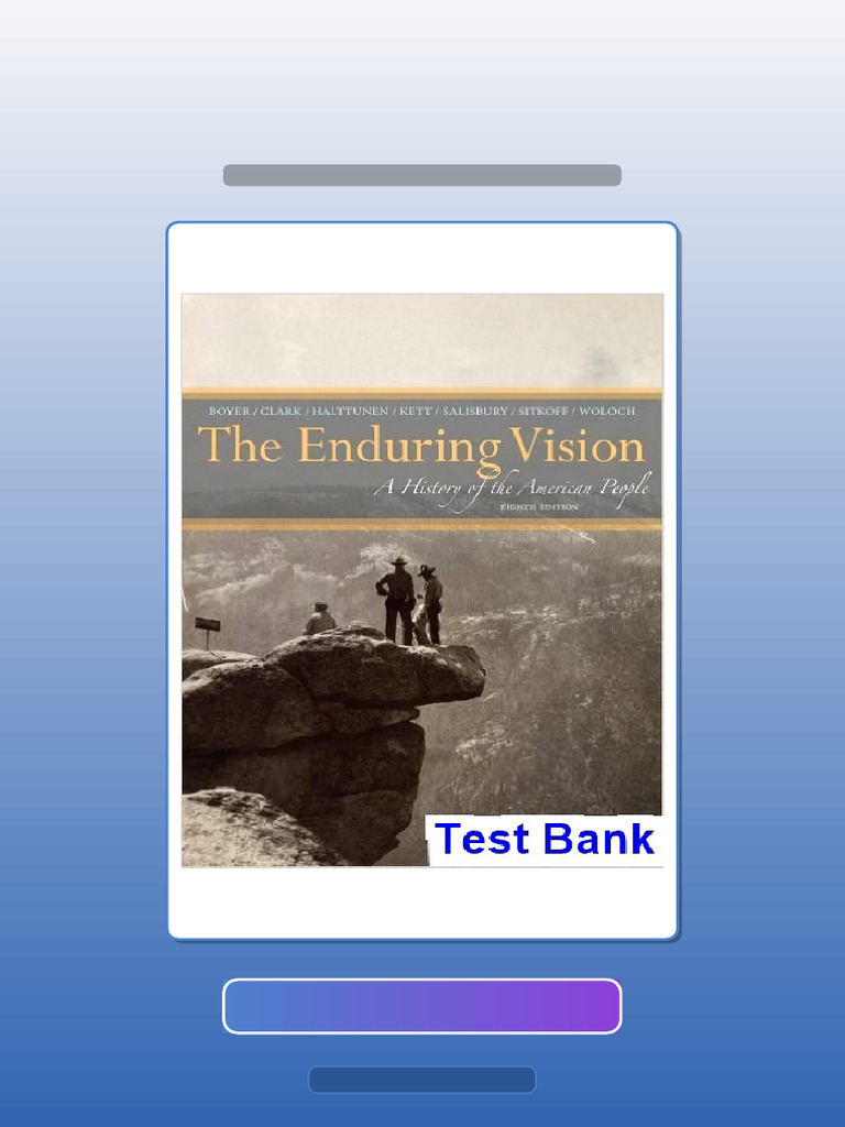 Enduring Vision A History of The American People 8th Edition Boyer Fast ...