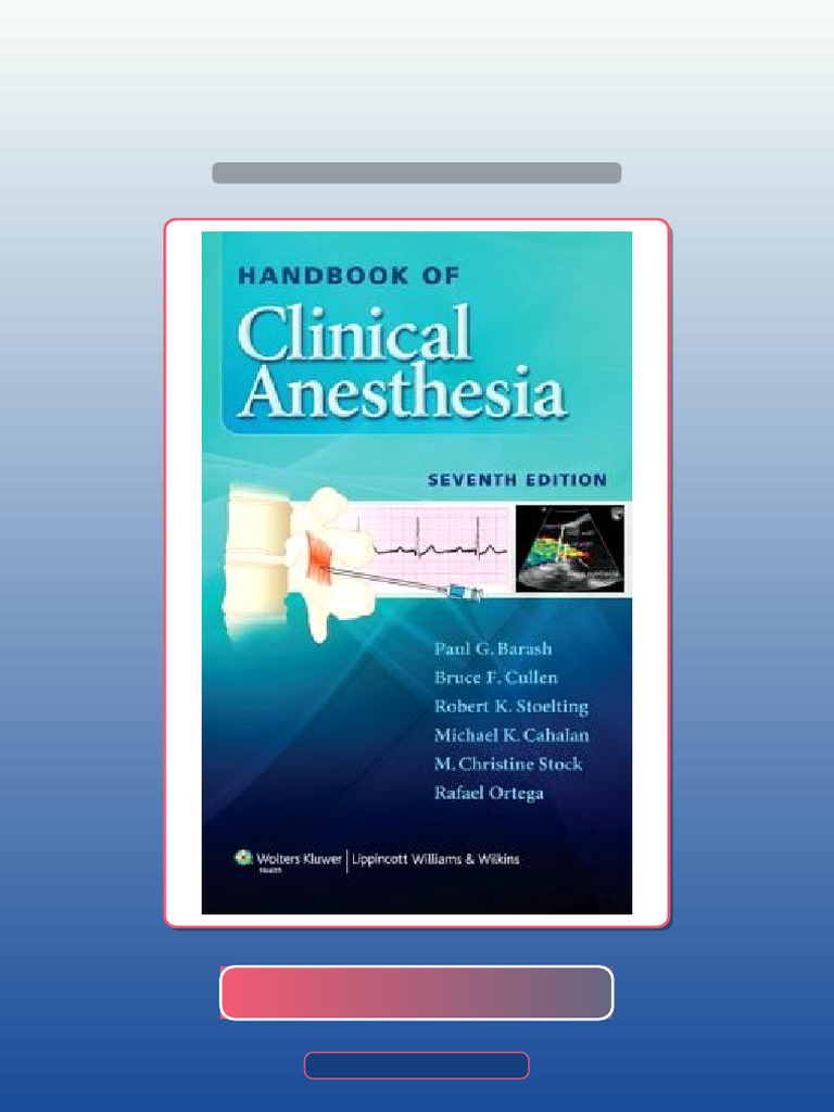 Handbook of Clinical Anesthesia 7th Edition Download Instantly | PDF ...
