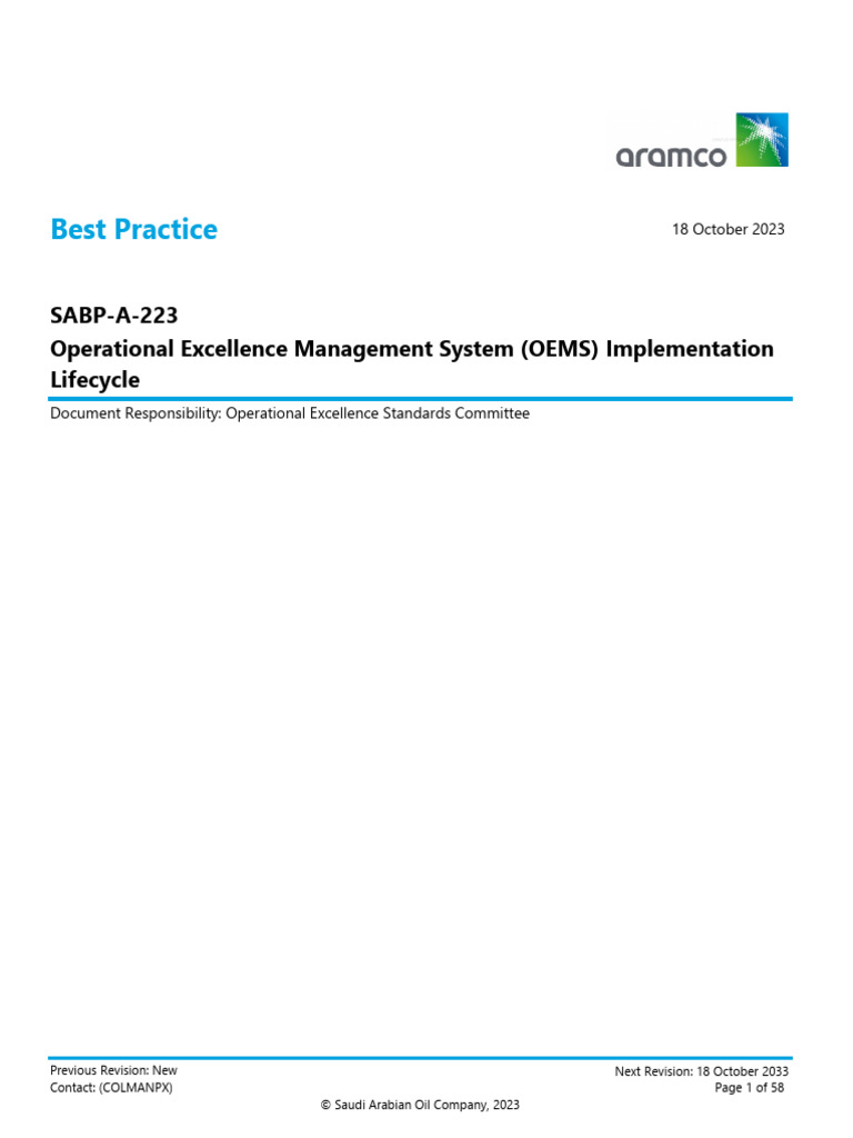 Sabp A 223 | PDF | Governance | Standardization