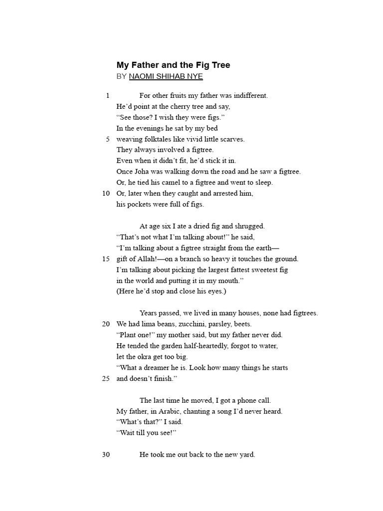 My Father and The Figtree | PDF