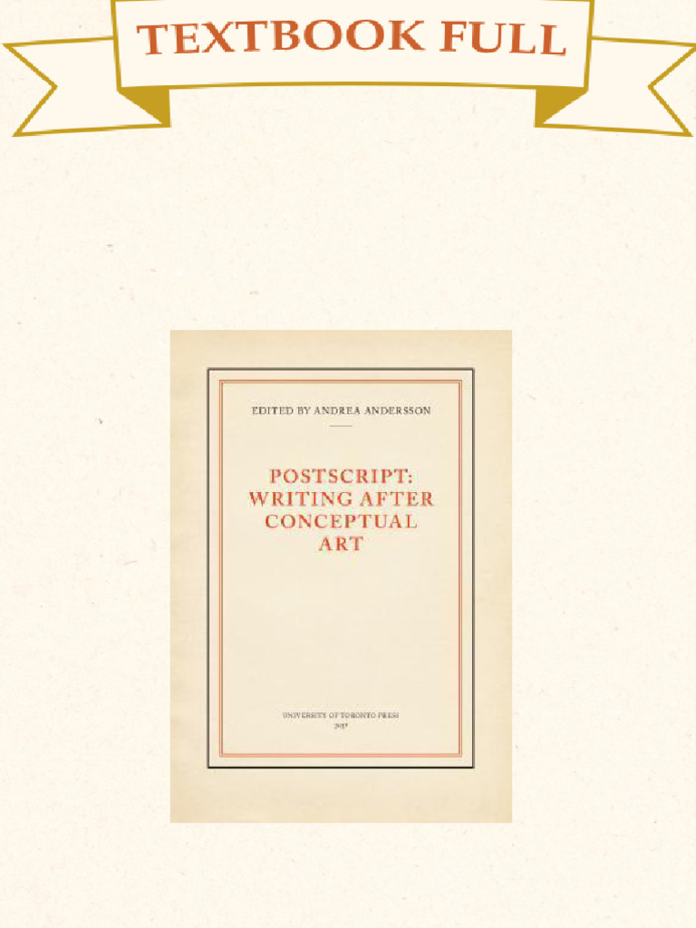 PostScript Writing After Conceptual Art Andrea Andersson pdf download | PDF