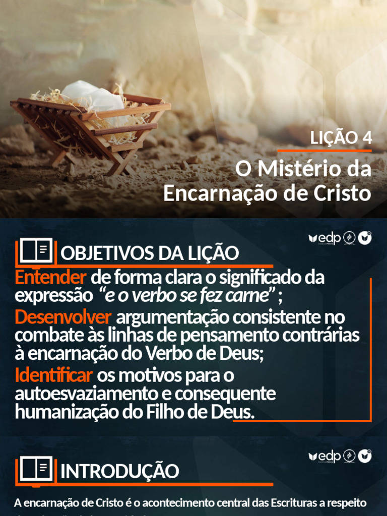 O Mistério Da Encarnação De Cristo Pdf Encarnação Logos