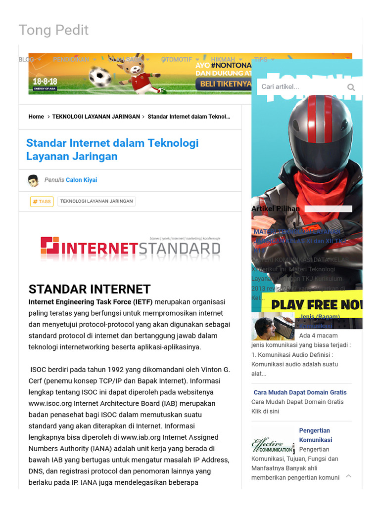 Standar Internet dan Organisasinya | PDF