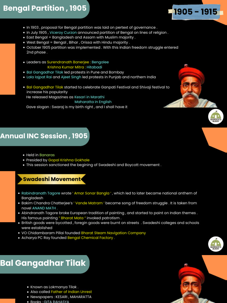 Bengal Partition and Indian Nationalism | PDF | Mahatma Gandhi | Indian ...