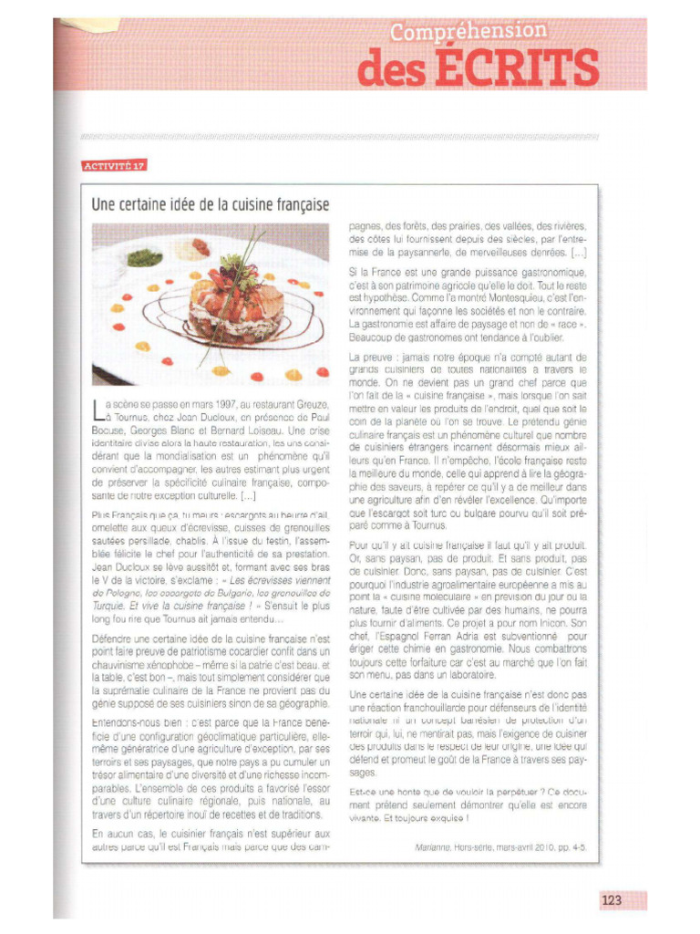 La Cuisine Francaise | PDF