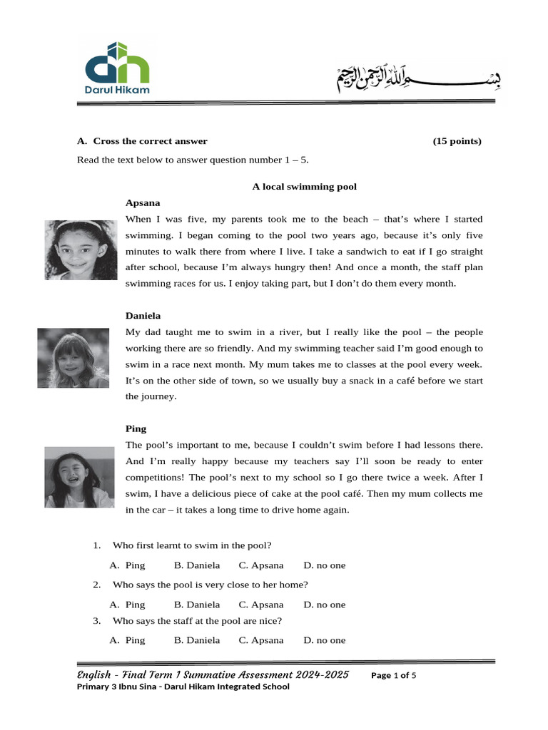 English P3-Soal Written Test | PDF