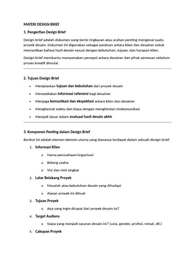 Materi Design Brief | PDF