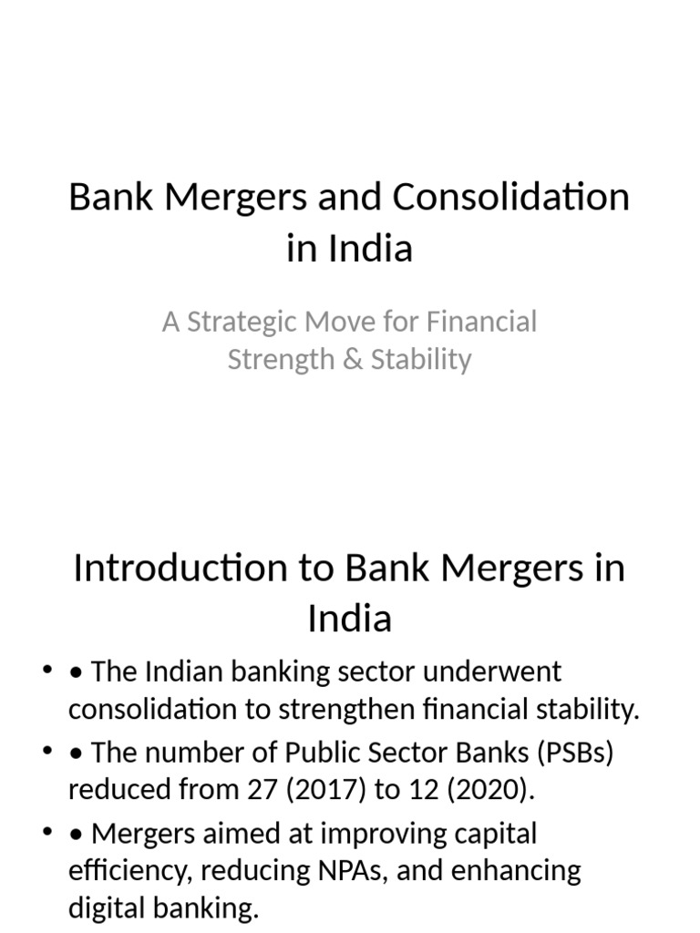 Major Bank Mergers in India 2019-2020 | PDF