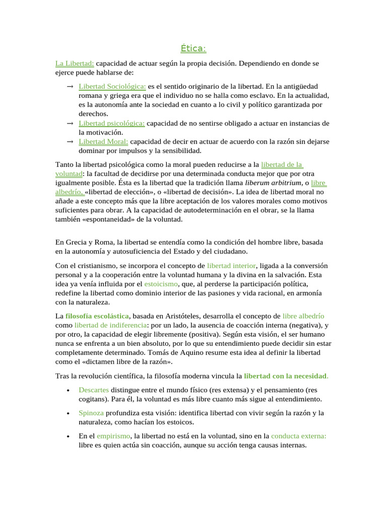 Ética Libertad | PDF | Libertad | Moralidad