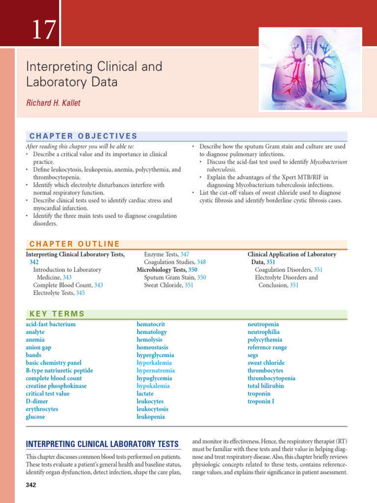 Interpreting Clinical Lab Tests Overview | PDF | White Blood Cell ...