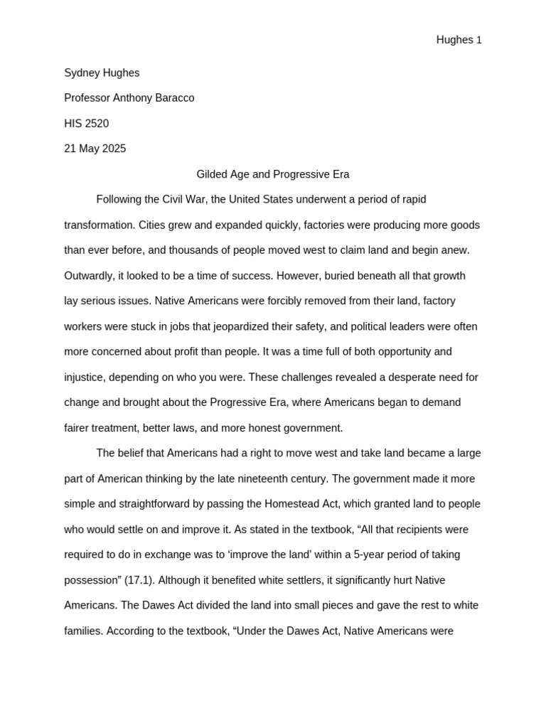 Gilded Age and Progressive Era | PDF | Progressive Era | Economies