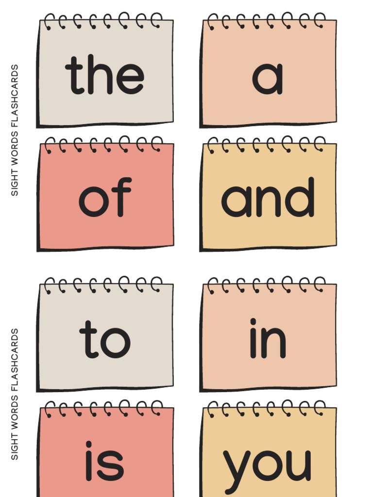 Essential Sight Words Flashcards | PDF