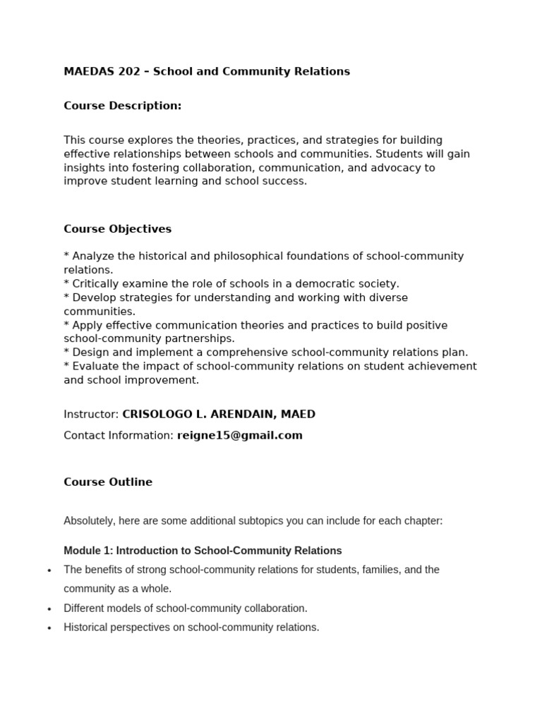 MAEDAS 202 - School and Community Relations | PDF | Communication | Human Communication