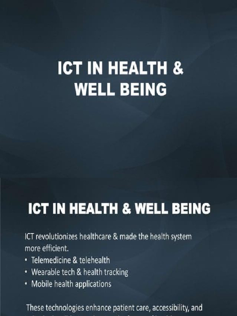 Ict in Health and Well Being | PDF