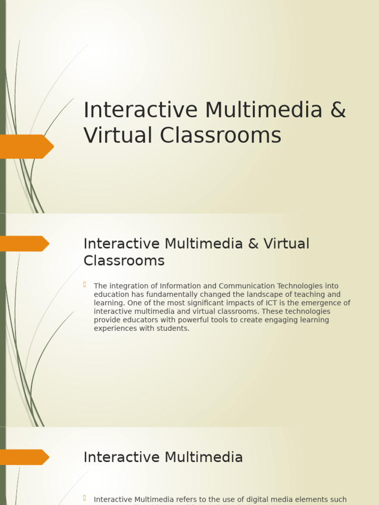 Interactive Multimedia and Virtual Classrooms | PDF