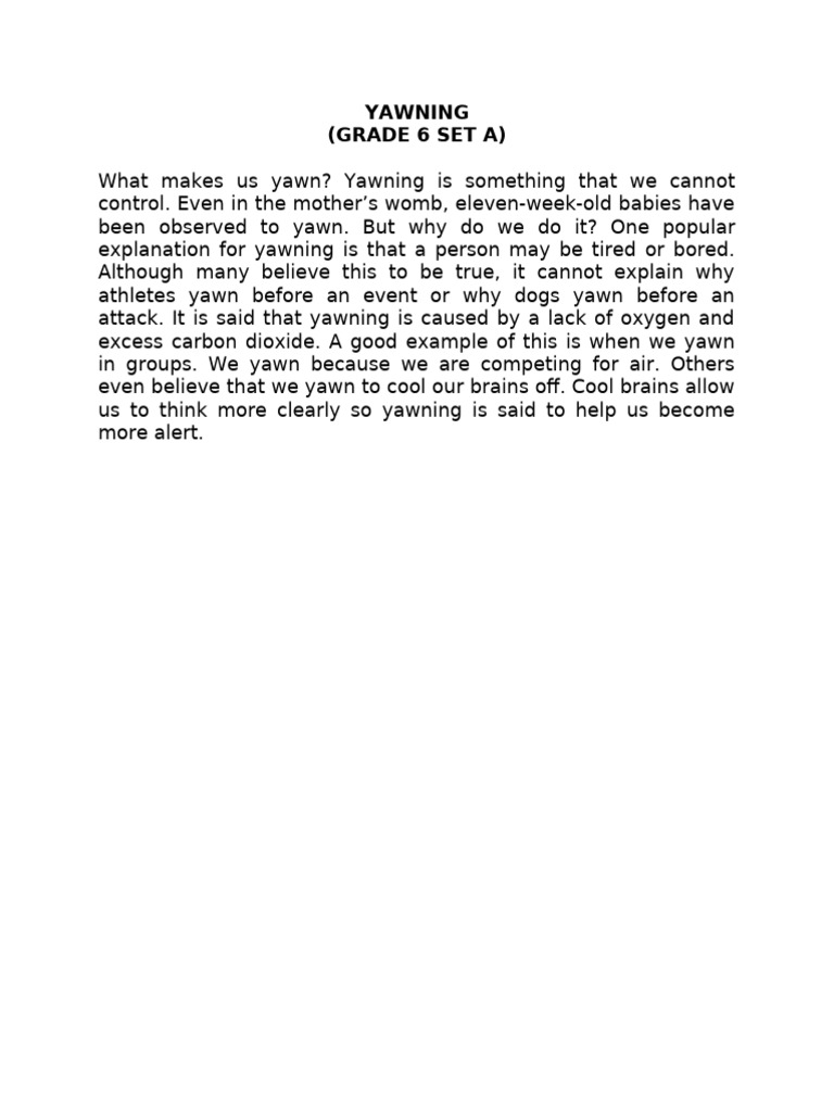 Understanding Why We Yawn | PDF