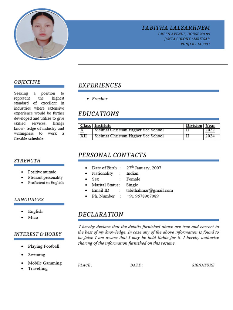 Tabitha Resume | PDF