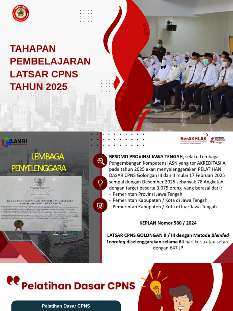 Tahapan Latsar CPNS 2025 di Jateng | PDF