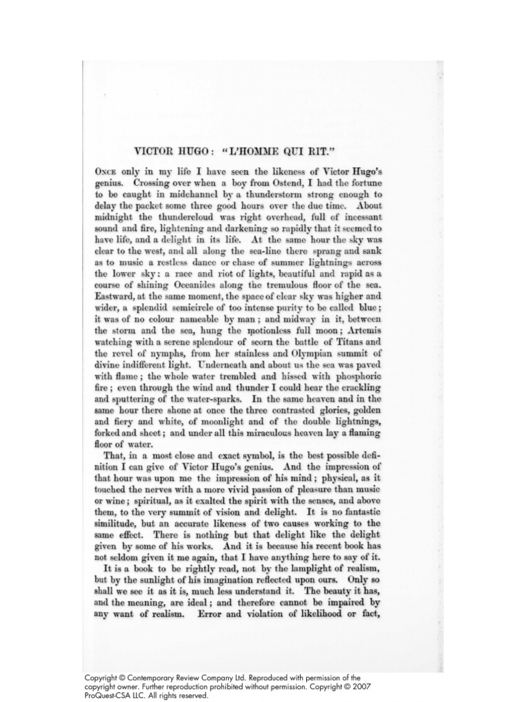 Swinburne Algernon Charles VICTOR - HUGO LHOMME - QUI - RIT Fortnightly ...