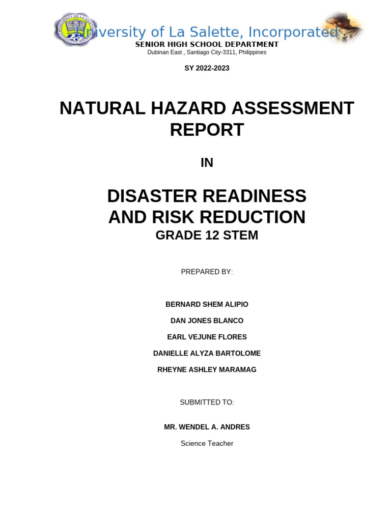 Natural Hazard Assessment Report | PDF | Natural Disasters | Landslide