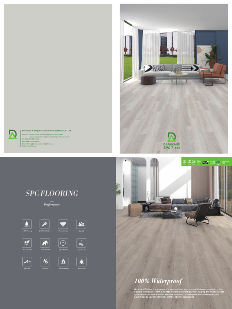 SPC Flooring Catalogue Overview | PDF | Flooring | Polyvinyl Chloride