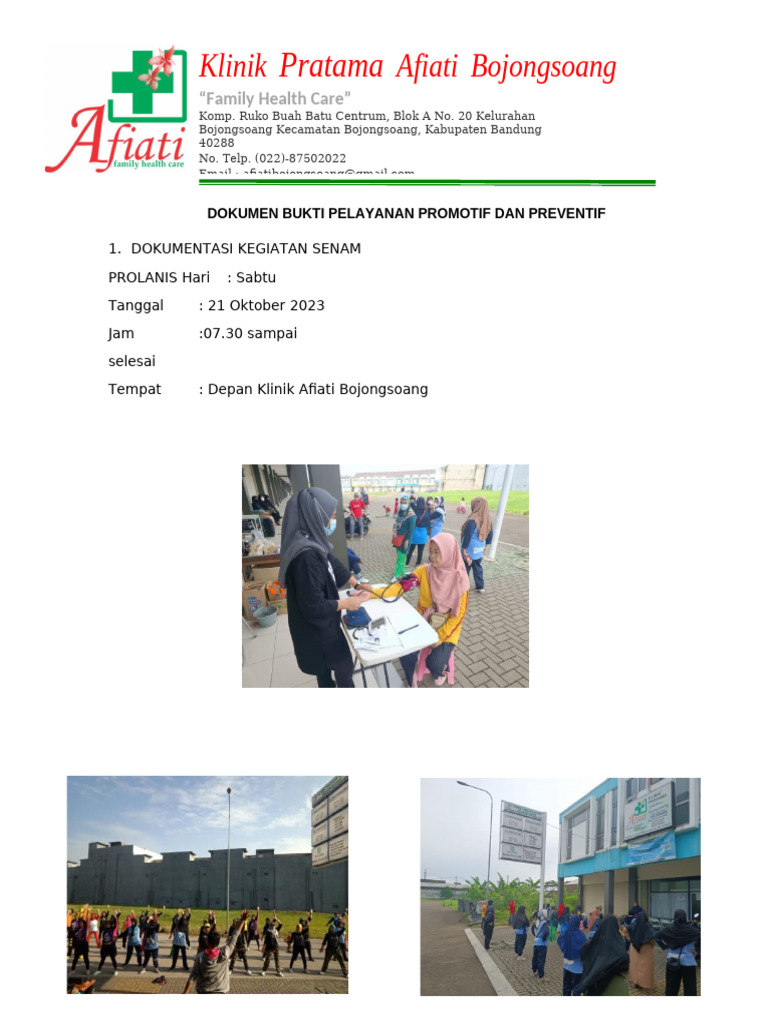 Bukti Dokumentasi Daun Prolanis | PDF