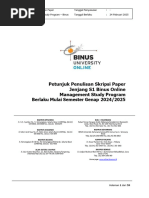 Panduan Penulisan Skripsi Binus 2024 | PDF
