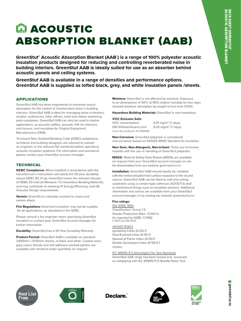 AAB Datasheet | PDF | Materials | Building Engineering