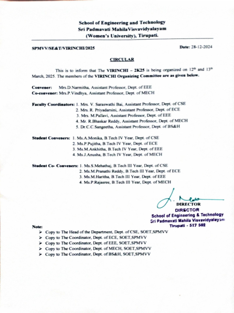Circular (Updated) | PDF