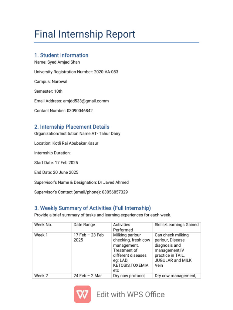 Final Report Amjad - Compressed | PDF | Fodder | Horse Breeding