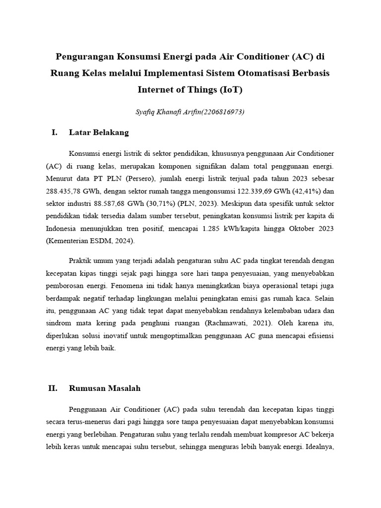 Simple Proposal's Exercise - Syafiq Khanafi Arifin - 2206816973 | PDF