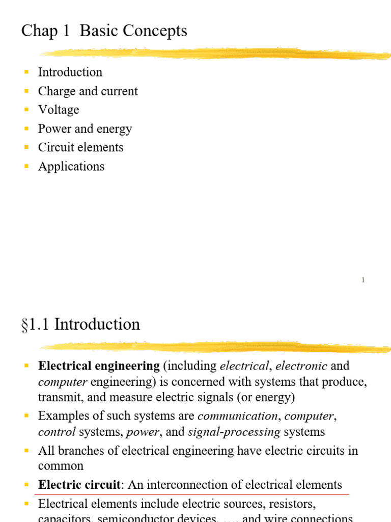 ch01 Basic Concepts - Annotated | PDF | Voltage | Electricity