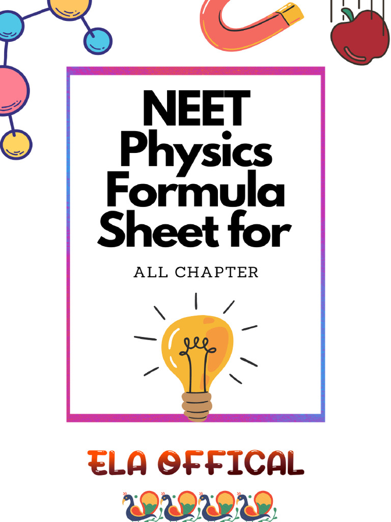 NEET Physics Formula Sheet PDF | PDF | Waves | Harmonic