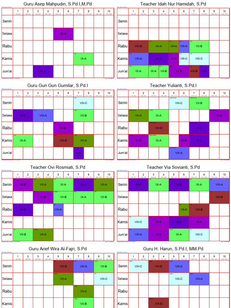 Jadwal Perguru Sementara | PDF