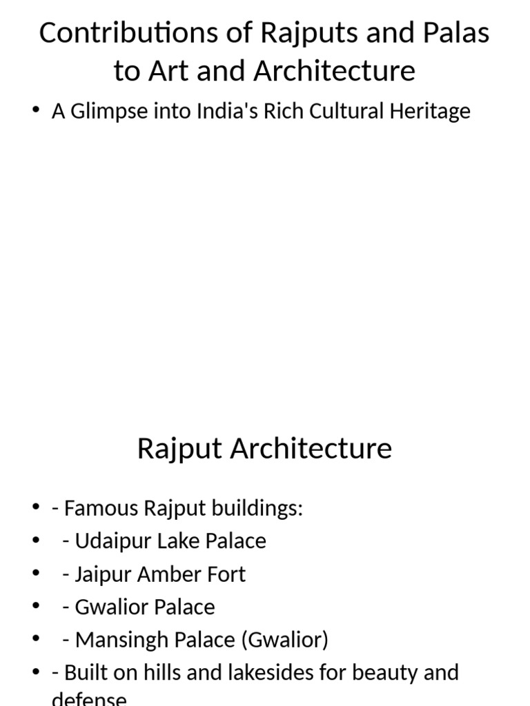 Rajput Architecture and Cultural Heritage | PDF