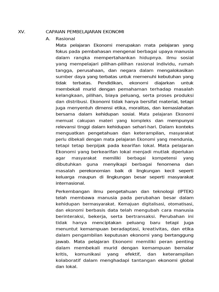 CP Terbaru 2025-Ekonomi | PDF