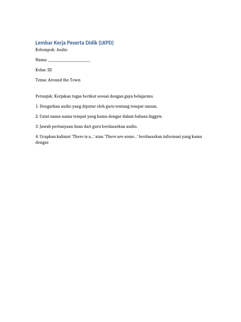 LKPD Kelompok Audio | PDF