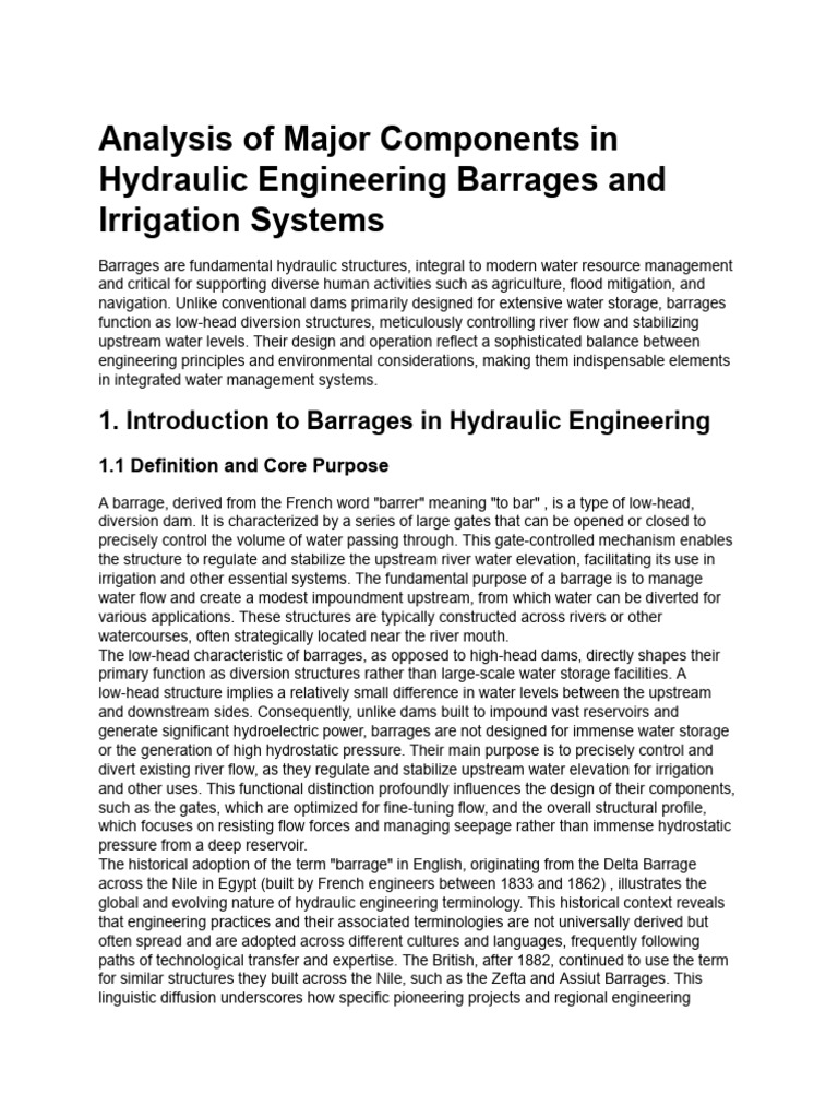 Barrage Component Analysis Request | PDF | Dam | Flood