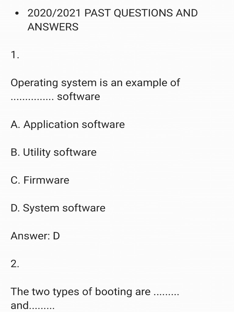 Studentsdash COS 101 Past Questions PDF | PDF