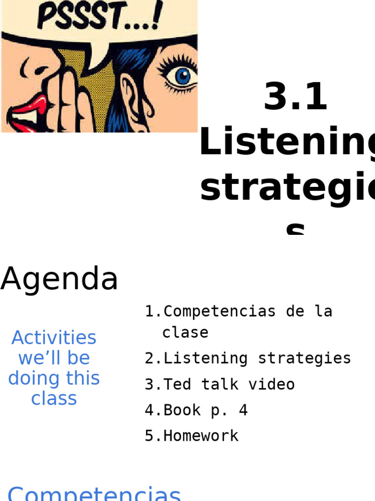 TED Talk Listening Strategies Guide | PDF
